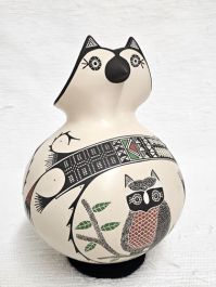 Mata Ortiz Handbuilt and Handpainted Owl Effigy | Kachina House