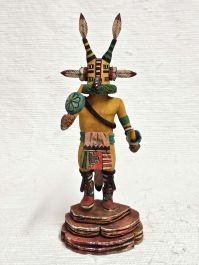 Native American Hopi Carved Locust or Cicada Katsina Doll at Kachina House