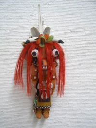 Old Style Hopi Carved Cow Traditional Animal Katsina Doll at Kachina House