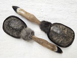 Native American Made Deer Foot and Turtle Rattle at Kachina House