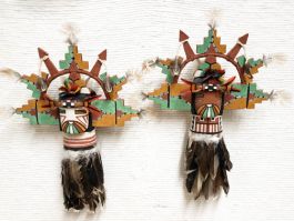 Old Style Hopi Carved Shalako Taka and Shalako Mana Traditional Katsina ...