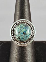 Native American Navajo Made Chrysocolla Ring at Kachina House