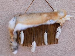 Native American Made Flat Full Red Fox Quiver with Arrows at Kachina House