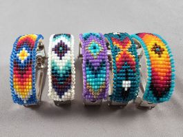 Native American Beaded Hair Ponytail Holders- Kachina House