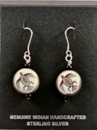 Native American Choctaw Made Bird Earrings at Kachina House