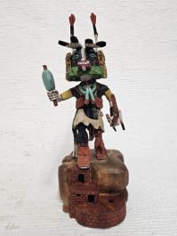 Native American Hopi Carved Badger Healer Katsina Doll at Kachina House