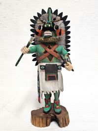 Native American Hopi Carved Ahote Warrior Kachina Doll--Blue at Kachina ...