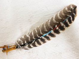 Native American Made Painted Prayer Feather at Kachina House